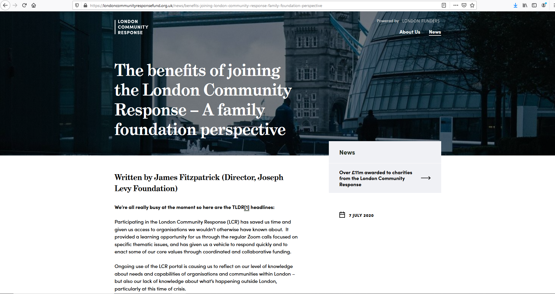The Benefits of Joining the London Community Response – a family ...